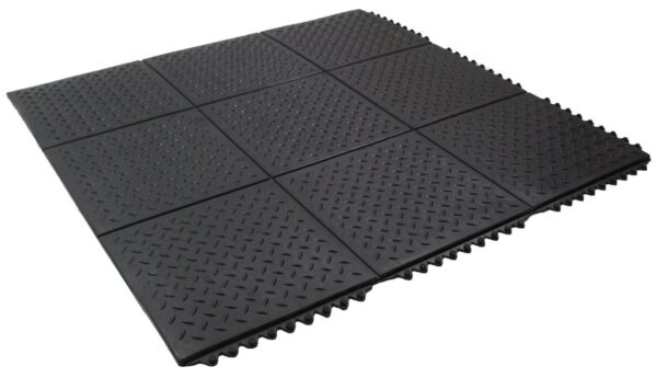 Rubber checker interlocking Gym mat 3foot x3foot x12mm - Rubber Stable ...
