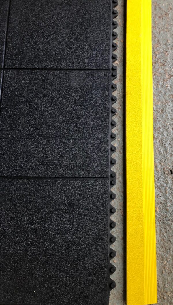 Edging for Rubber Interlocking Gym Mat-Yellow | Yellow edging